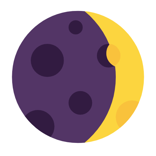 🌒 Lua Crescente Côncava emoji