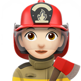 👩🏻‍🚒 Woman Firefighter: Light Skin Tone Emoji