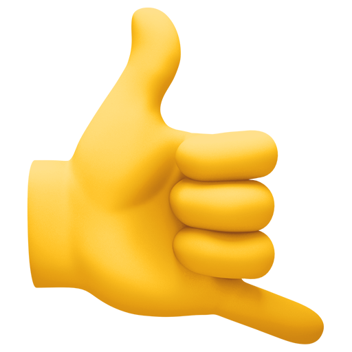 🤙 Signe Appel Téléphonique Avec Les Doigts emoji