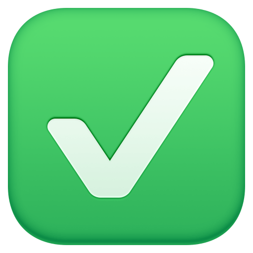 Check Mark Button Emoji