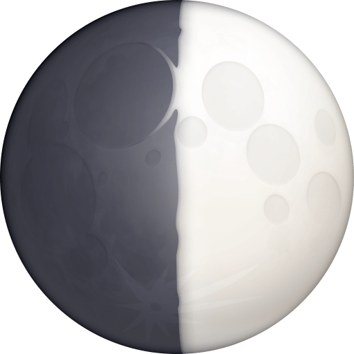 First Quarter Moon Emoji 🌓