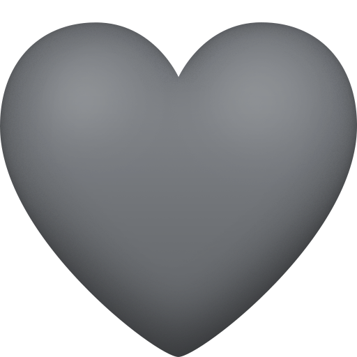 Sivo srce emoji