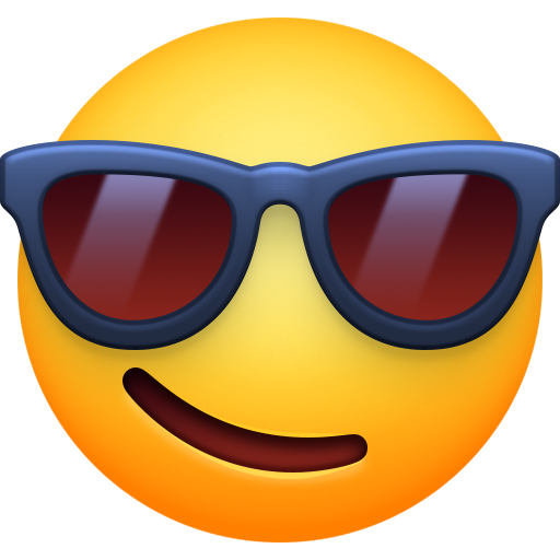 😎 Smiling Face with Sunglasses Emoji
