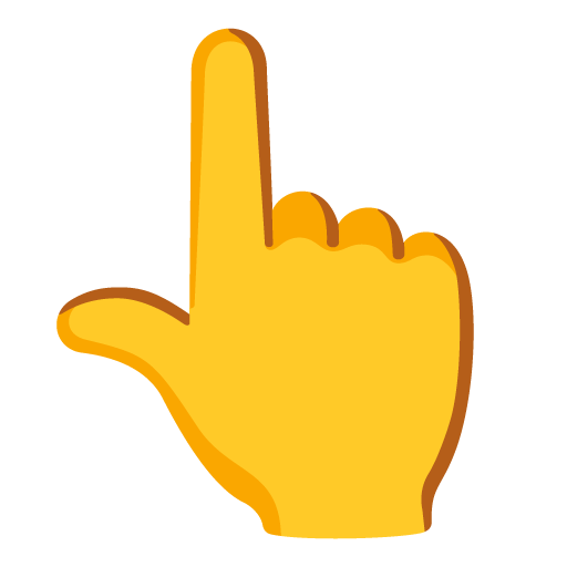 👆 Backhand Index Pointing Up Emoji