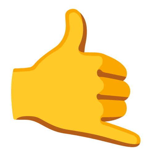 🤙 Signe Appel Téléphonique Avec Les Doigts emoji