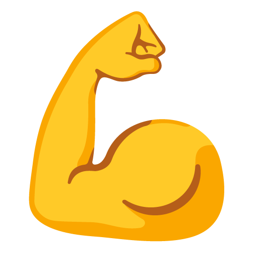 💪 Ohebný biceps emoji