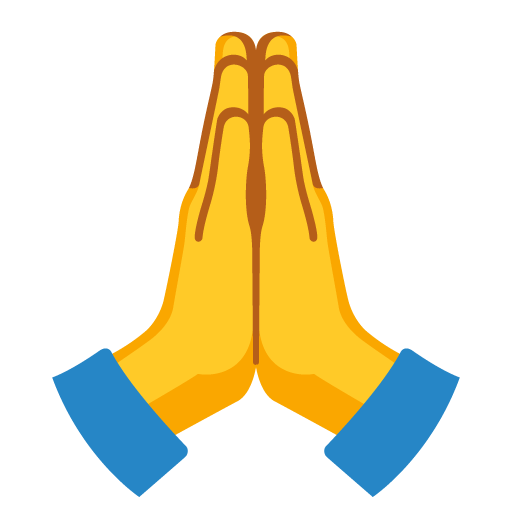 🙏 يدان مضمومتان رمز تعبيري