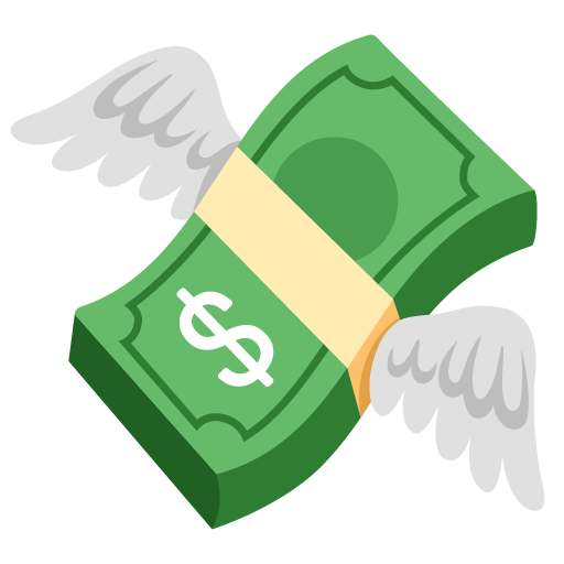 💸 Emoji Uskrzydlone pieniądze