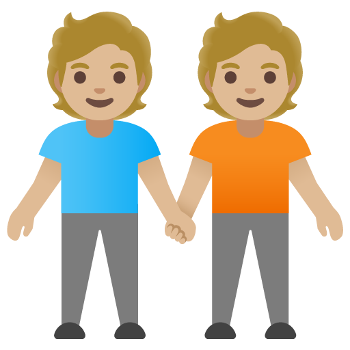 🧑🏼‍🤝‍🧑🏼 Deux Personnes Se Tenant La Main: Peau Moyennement Claire emoji