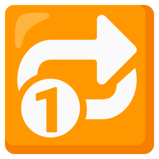 🔂 Botão De Repetir Uma Única Faixa emoji