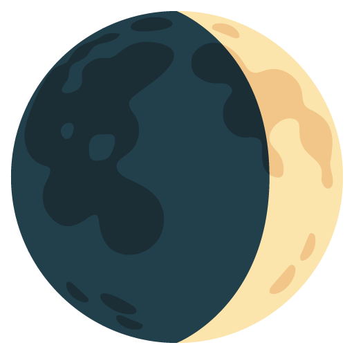 🌒 Lua Crescente Côncava emoji