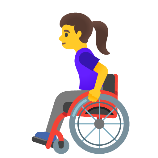 👩‍🦽 Woman in Manual Wheelchair Emoji
