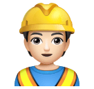 👷🏻 Trabalhador De Construção Civil: Pele Clara emoji