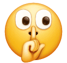 Shushing Face Emoji 🤫