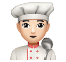 👨🏻‍🍳 Cuisinier: Peau Claire emoji