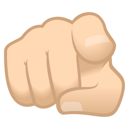 🫵🏻 Index Pointing at the Viewer: Light Skin Tone Emoji