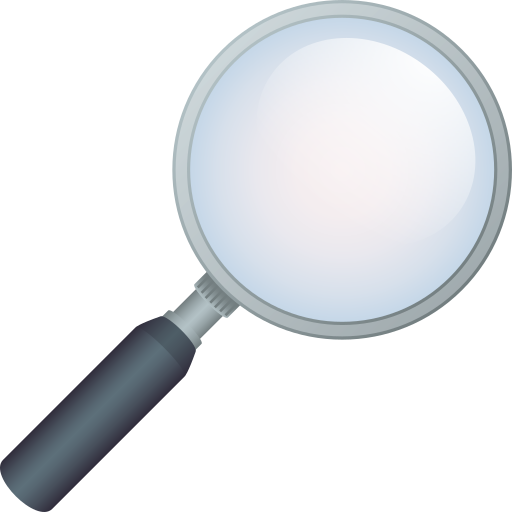 🔎 Emoji Lupa pochylona w prawo