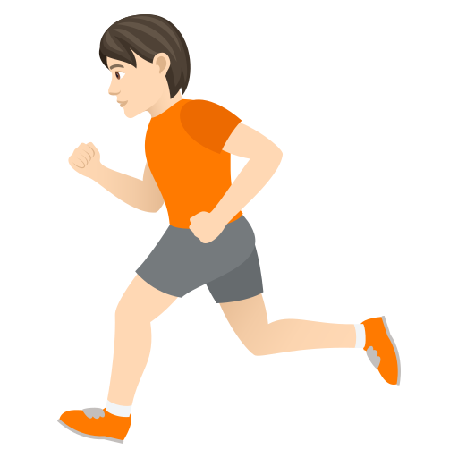 🏃🏻 Person Running: Light Skin Tone Emoji