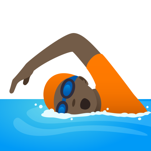 🏊🏿 Person Swimming: Dark Skin Tone Emoji