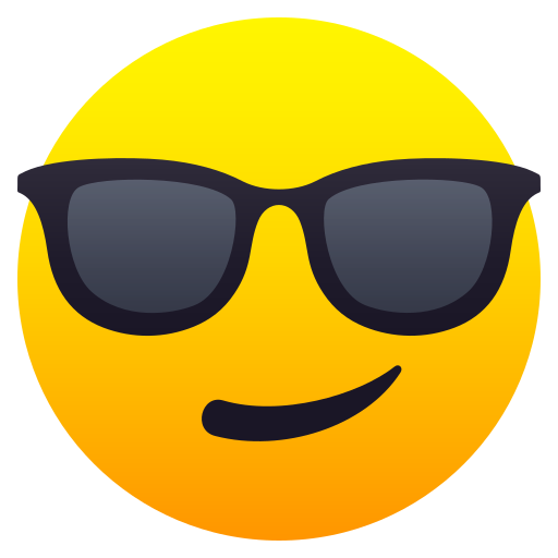 Faccina Con Sorriso E Occhiali Da Sole emoji 😎