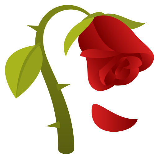 🥀 しおれた花 絵文字