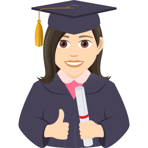👩🏻‍🎓 Estudiante Mujer: Tono De Piel Claro emoji