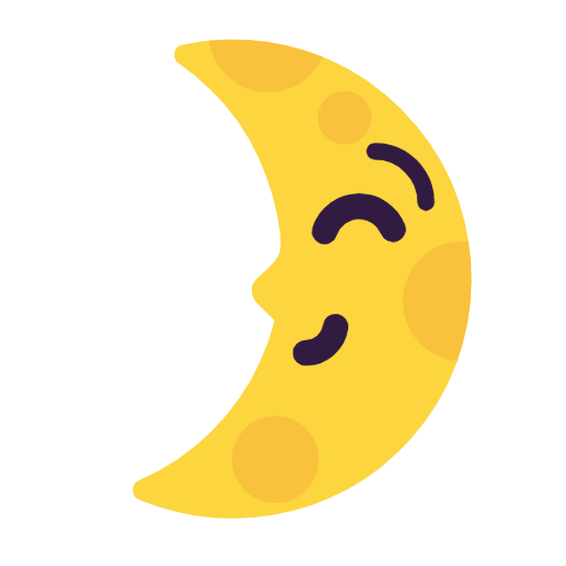 🌛 First Quarter Moon Face Emoji