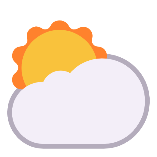 ⛅ Matahari di balik awan emoji