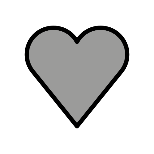 Sivo srce emoji