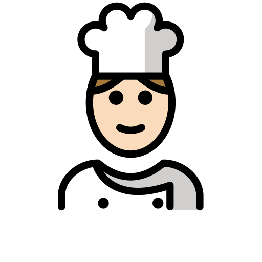 👨🏻‍🍳 Cuisinier: Peau Claire emoji