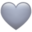 Sivo srce emoji
