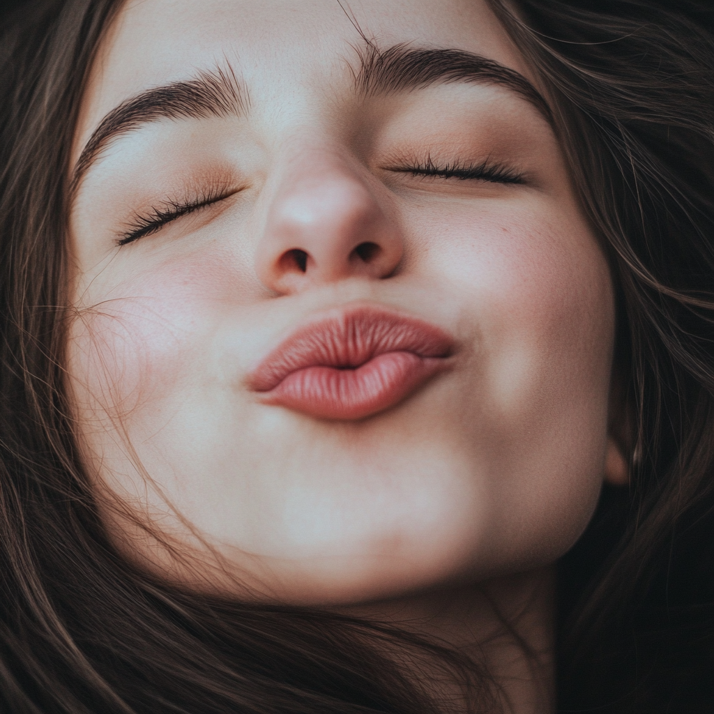 😙 Kissing Face with Smiling Eyes Emoji